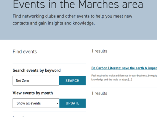 Net Zero Events - Marches Growth Hub